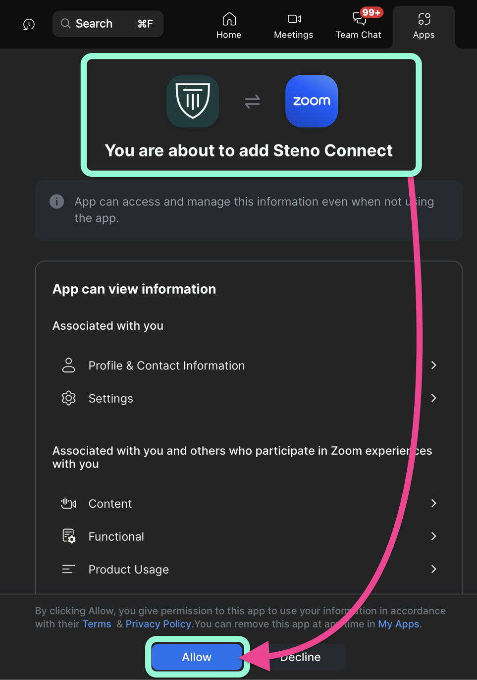 How to Set Up and Use the Steno Connect App for Zoom