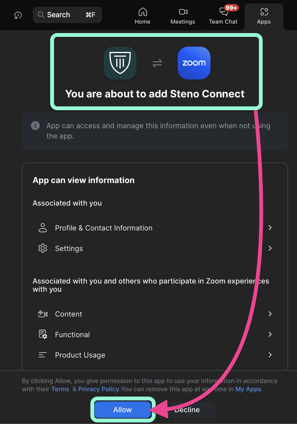 How to Set Up and Use the Steno Connect App for Zoom