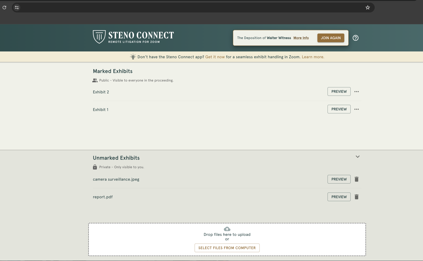 How do I set up and use the Steno Connect App for Zoom?