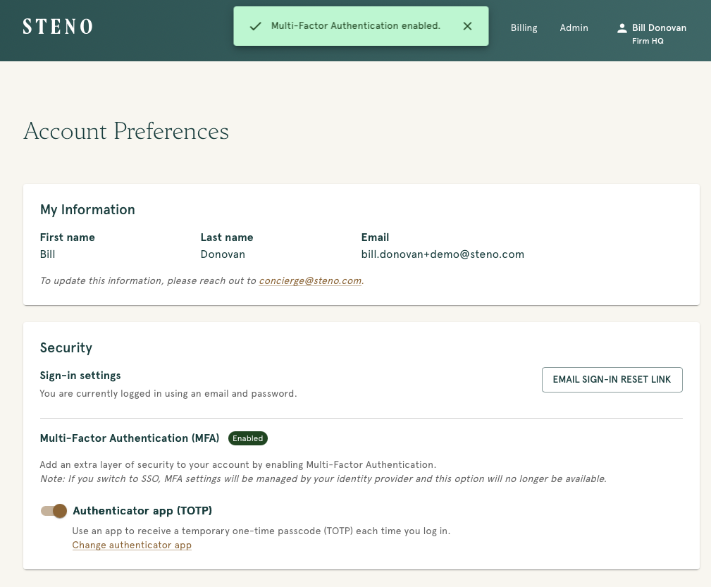 How to Set Up Multi-Factor Authentication (MFA) for Your Firm Dashboar